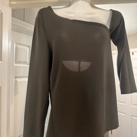 SHEIN | Tops | Shein Curve Asymmetrical Gray Womens Top | Poshmark